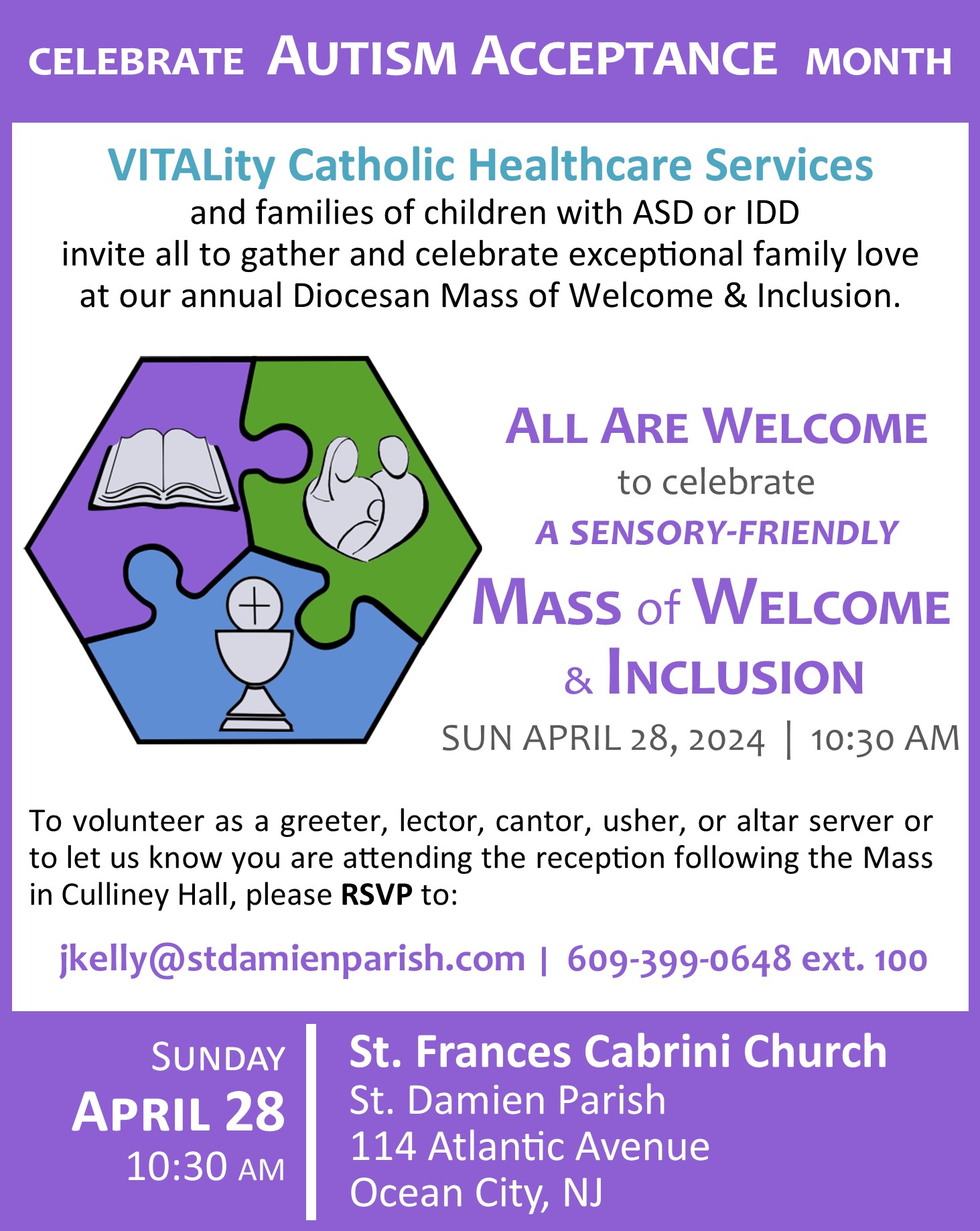 Autism Mass of Welcome & Inclusion – Diocese of Camden