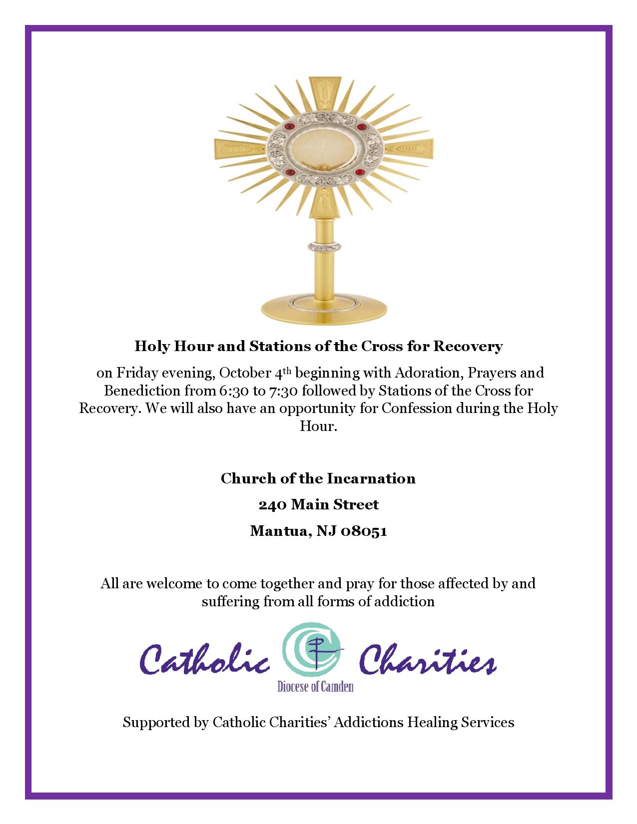 Holy Hour and Stations of the Cross for Recovery – Diocese of Camden